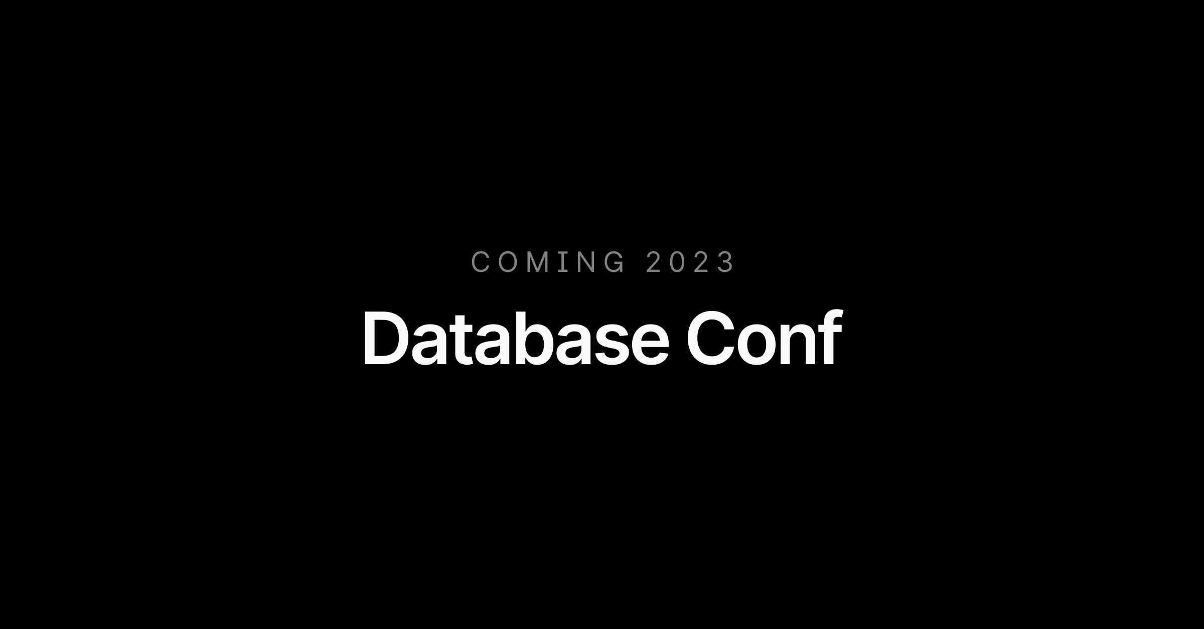 Database Conf